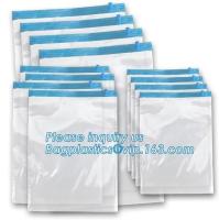 China Clear Stand Up Zip Bags , Vacuum Space Bag Hanger Bedding For Home Storage Pacrite for sale