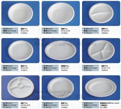 China Food  Eco Friendly Dinnerware , Compartment Disposable Corn Starch Plates for sale