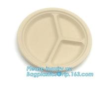 China Biodegradable plate food grade green sugarcane bagasse plate,10