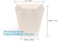 China Wheat straw Compostable HEXAGON shape dessert cup,square wheat plastic dessert cup,Pla Plastic Disposable Corn Starch Cu for sale