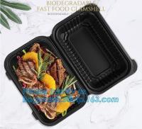 China Wholesale 24oz Disposable Bagasse Biodegradable Corn Starch Takeaway Food Container With Lid, bagease, bagplastics pack for sale