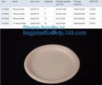 China Compostable custom environmental biodegradable trays disposable sugarcane pulp paper plate,Wheat Straw Fiber, Bagasse Su for sale
