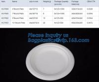 China Compostable custom environmental biodegradable trays disposable sugarcane pulp paper plate,Wheat Straw Fiber, Bagasse Su for sale
