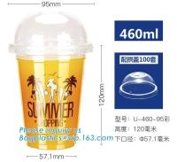 China Biodegradable Eco Friendly Dinnerware Cornstarch CPLA Cups 90mm CPLA Yellow Lid for sale