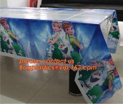 China 108cm *180cm Cartoon princess disposable tablecloth happy birthday party plastic tablecover supplies girls favor 1pcs/lo for sale