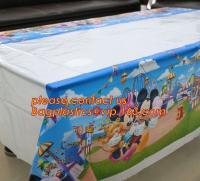 China 108cm *180cm Cartoon princess disposable tablecloth happy birthday party plastic tablecover supplies girls favor 1pcs/lo for sale