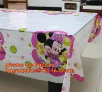 China Ice And Snow Baby Favor Decoration princess Party Tablecover Supply, Hot Sale party plastic tablecover supplies kids bir for sale