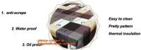 China PVC European style square table cloth waterproof Oilproof non wash plastic pad plus velvet anti hot coffee tablecloth for sale