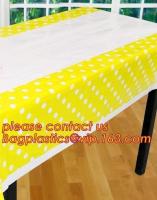 China 10Pcs Pack Waterproof Rectangle 137cm x 274cm Table Cover Tablecloth Plastic Tablecover For Wedding Patry Event Decorati for sale