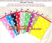 China Polk Dot Plastic Tablecloth Tablecover Baby Shower Birthday Party Supply Decor Tablecloth, Party Supply Girls Birthday E for sale