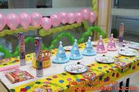 China cartoon theme party for kids happy birthday party tableware, Festival Pink Tablecover Supply,Transparent Rectangle Kitch for sale