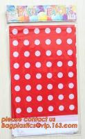 China Polka Dots Banquet Plastic Tablecloths Table Cover Wedding Party Decorations, plastic oval table tablecloth PVC waterpro for sale