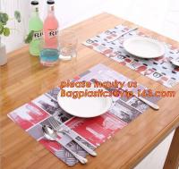 China Wholesale price dining mat PVC Fabric silicone placemat table mat,tableware accessories round plastic placemat PVC water for sale