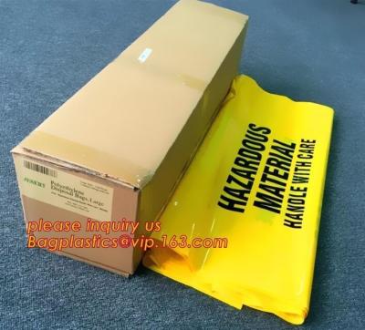 China autoclavable ldpe medical biohazard waste plastic bags for clinical waste, Biohazard disposable medical sterilization, h for sale