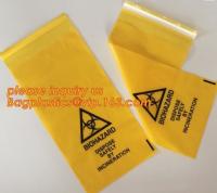 China Biohazard Garbage Bag for hospital Waste, Biohazard medical waste Plastic Bags For clinical Disposal, HDPE biodegradable for sale