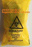 China biodegradable biohazard bag, biohazard clinical waste bag, Medical Trash Bin Liner Biohazard Waste Garbage Bags For Hosp for sale