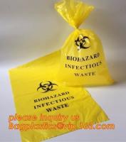 China biodegradable biohazard bag, biohazard clinical waste bag, Medical Trash Bin Liner Biohazard Waste Garbage Bags For Hosp for sale
