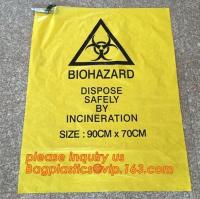 China heavy duty red medical biohazard garbage trash bags, PE Eco-friendly biohazard garbage bags, Heavy Duty biohazard infect for sale