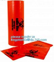 China yellow/red/black biohazard autoclave bag/biohazard autoclavable bin liner, biohazard plastic bags,biohazard waste bag,me for sale