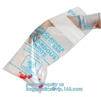 China Medical consumables biohazard waste disposal supplies, LDPE plastic medical autoclave bags, Biohazard waste disposal bag for sale