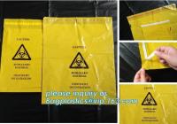 China Medical Waste Bag For Medical Use, Yellow/red/black biohazard infectious/medical waste bag/liner with drawcord/drawstrin for sale