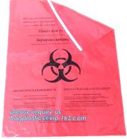 China Medical Waste Bag For Medical Use, Yellow/red/black biohazard infectious/medical waste bag/liner with drawcord/drawstrin for sale