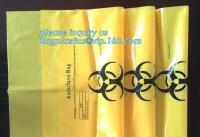China Biohazard medical waste bag yellow plastic draw tape bag, promotional medical bags, madical biohazard bags, bagplastics for sale