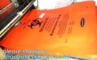 China Biohazard medical waste bag yellow plastic draw tape bag, promotional medical bags, madical biohazard bags, bagplastics for sale