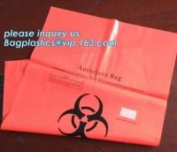China Biohazard medical waste bag yellow plastic draw tape bag, promotional medical bags, madical biohazard bags, bagplastics for sale