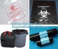China Biohazard liner bags, drawstring liner, drawtape liner, clinical, medical, hospital, healthcare, medication, supplies for sale