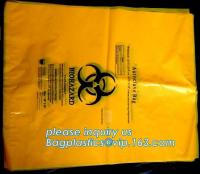 China medical waste disposal plastic bag Biohazard garbage bags, medical disposable bag, disposable lab medical biohazard wast for sale