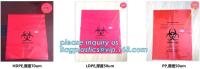 China Biohazard Bag Linear Low Density, Red Isolation Infectious Waste Bag, Zip-Closure Biohazard Specimen Bags, bagplastics for sale