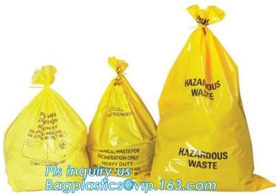 China Biodegradable Medical Drawstring medical biohazard waste disposal supplies LDPE plastic autoclave bags, bagease, pac, sa for sale