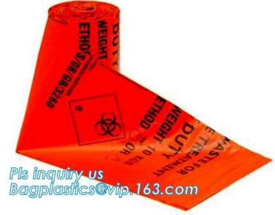 China High temperature resistance 120C Biohazard Garbage Bags Medical Wast Bags for Sterilization Used in Hospital, bagease for sale