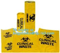 China High temperature resistance 120C Biohazard Garbage Bags Medical Wast Bags for Sterilization Used in Hospital, bagease for sale