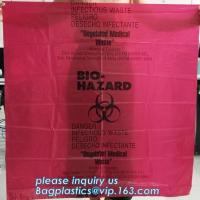 China medical waste disposal plastic bag Biohazard garbage bags, Colored medical Infectious waste bags, biohazard garbage bags for sale