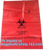 China Yellow infectious medical waste disposal plastic bag Biohazard garbage bags, Yellow Waste Bag Disposable Bags For Medica for sale