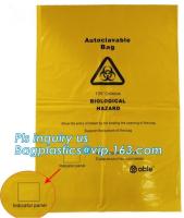 China biohazard plastic waste bags clinical disposal bags in yellow color, heavy duty red medical biohazard garbage trash bags for sale