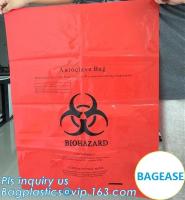 China Customized color biohazard medical waste drawstring bag drawtape bag, biohazard medical waste bags for clinical waste,ye for sale
