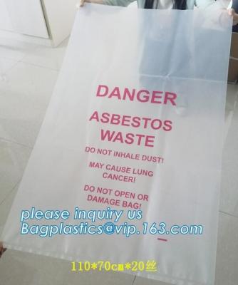 China PE asbestos waste bags, Disposal Plastic Bag for Construction Waste, rubbish bag for asbestos fibers, bagplastics, bagea for sale