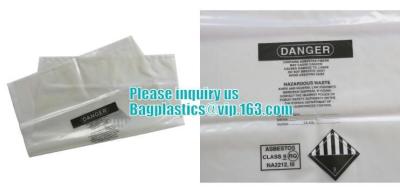 China Clean Up Autoclavable Biohazard Bags Disposable FILM Asbestos Clear Poly Sheeting for sale