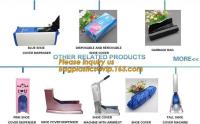China Safety Products Equipment Indoor Disposable medical plastic shoe covers waterproof PE CPE material,PE material blue shoe for sale