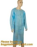 China Disposable CPE plastic gown/Plastic coat Elastic cuff/Thumb Cuff,disposable hospital CPE isolation gown /protection gown for sale
