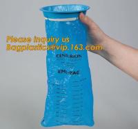 China emesis vomit bag disposable,Used for hospita/ travel /airplane/ disposable blue plastic vomit bag with ring Medical Emes for sale