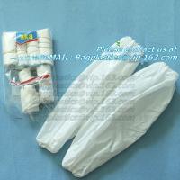 China Polyethylene Disposable Sleeve Cover with Elastic Ends 18" Length White,PE Plastic Sleeve Cover bagplastics bagease for sale