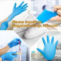 China Protective Powder Free Examination Nitrile Gloves, Colored Nitrile and Vinyl Blend Disposable Medical Blue for sale