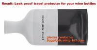 China Zip sealed liquor bubble bags bottle protector Travelling liquor bubble sleeves air wine bubble bags Zipped bottom plast for sale