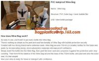 China OEM Biodegradable Mailing Bags Zipped Bottom Bottle Wrap Sleeves Air Wine Slip for sale