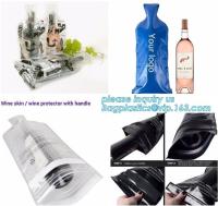 China Reusable Wine Bottle Protector Travel Safe Transportation  Packing Cushion Bubble Bags Wine Wrap Bottle Bags Protectors for sale