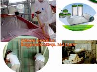 China Crepe Paper Tape Plastic Car Seat Covers Masking Film Pre Taped Plastic Bulk Roll for sale